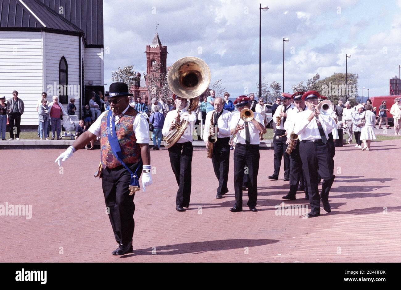 Adamant Marching Jazz Band at Cardiff Bay Stock Photo - Alamy