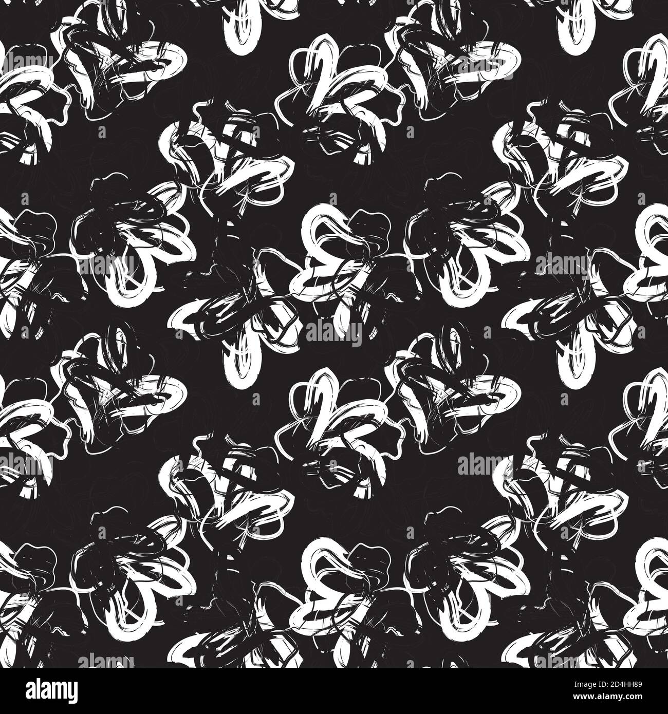 Floral brush strokes seamless pattern background for fashion prints ...