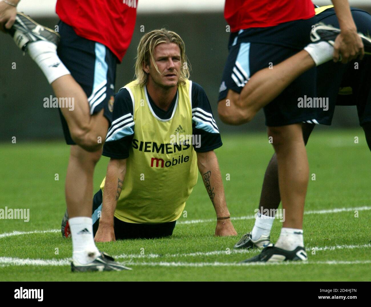 Real Madrids David Beckham During Training High Resolution Stock ...