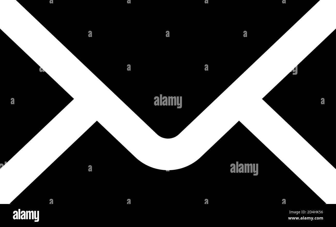 Simple black vector symbol representing an envelope Stock Vector Image ...