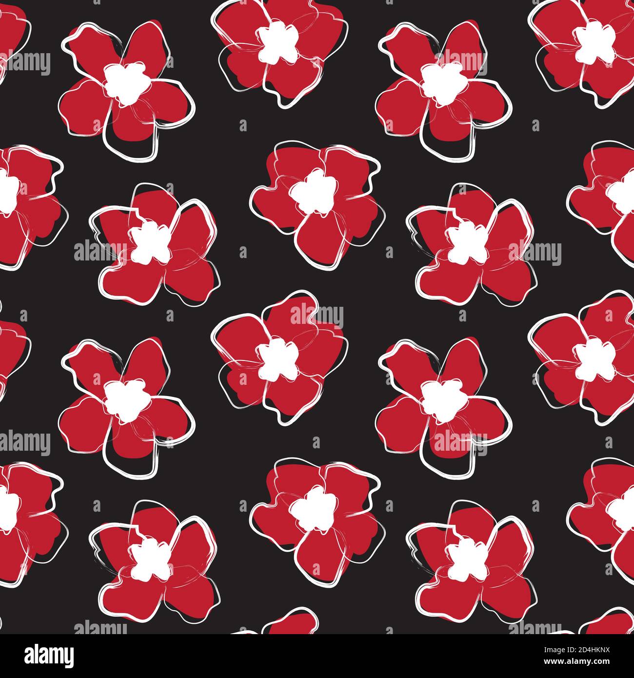 Floral brush strokes seamless pattern background for fashion prints ...