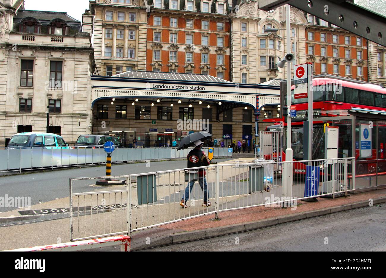 Main entrance to Victoria Station London England UK seen from the main ...