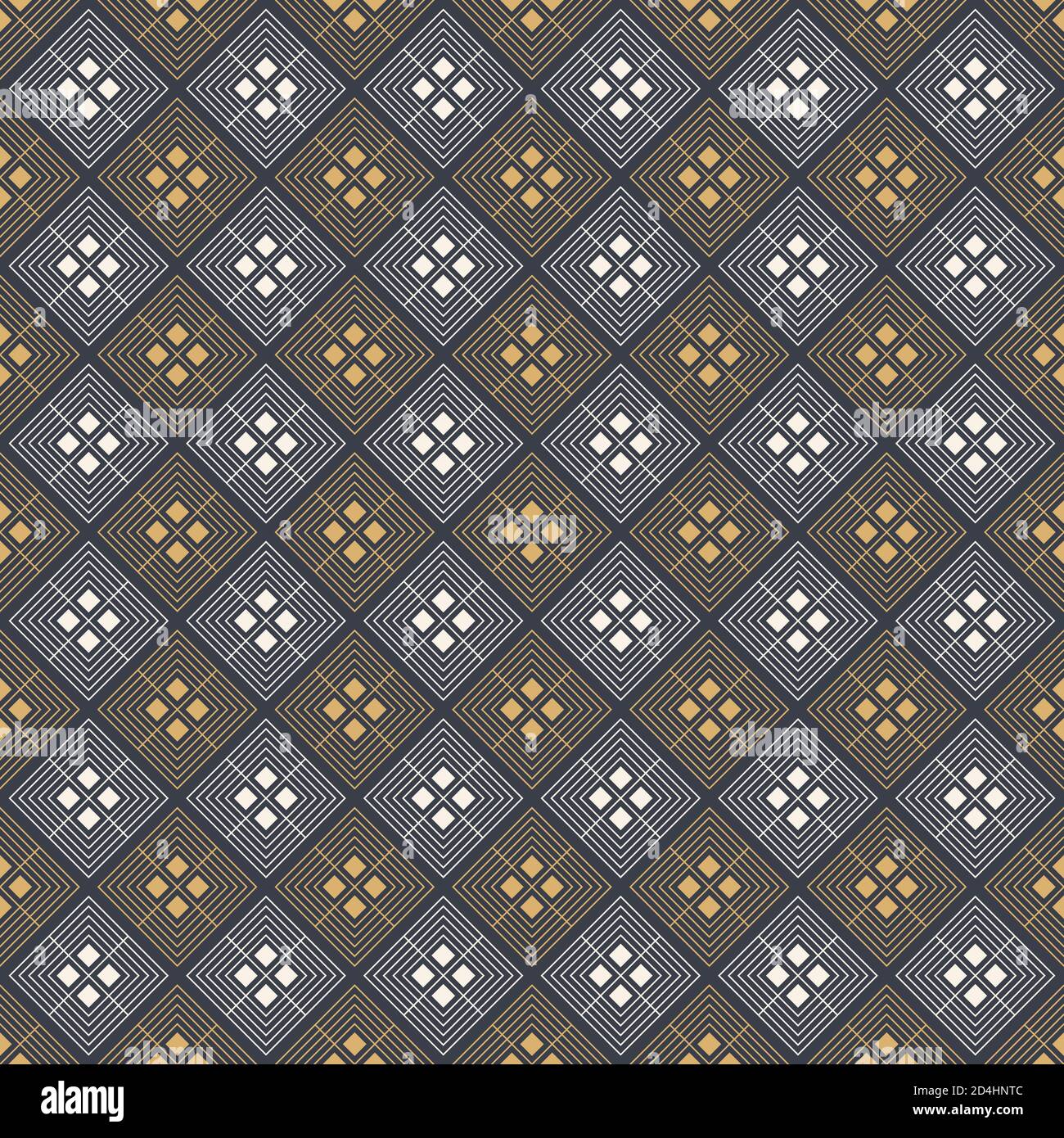 Abstract rhombuses seamless pattern. Repeating geometric tiles ...