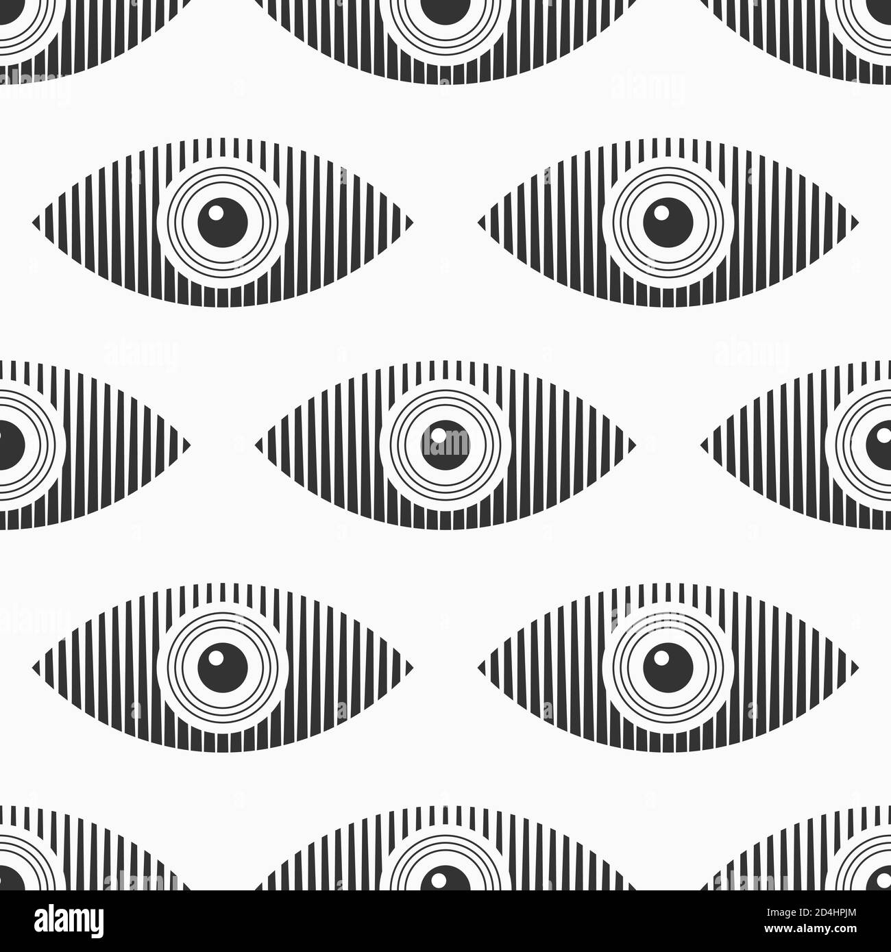 Abstract seamless eyes pattern. Stylized eye shapes with vertical ...