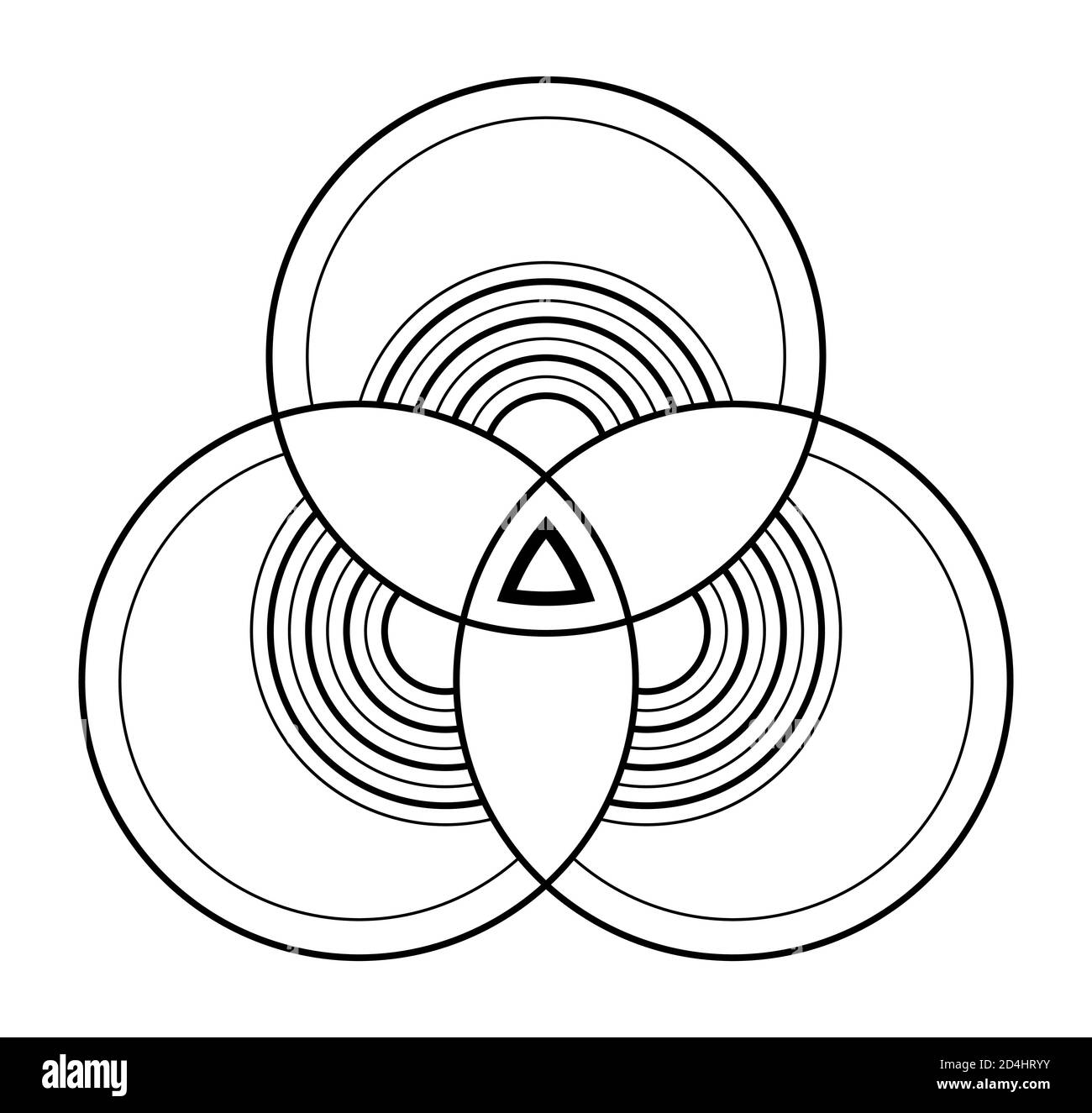 Abstract Geometric Symbol Pattern Of Intersecting And Overlapping