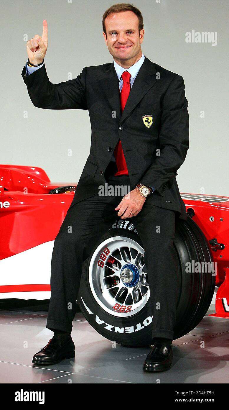 Brazilian Rubens Barrichello In His Ferrari High Resolution Stock ...