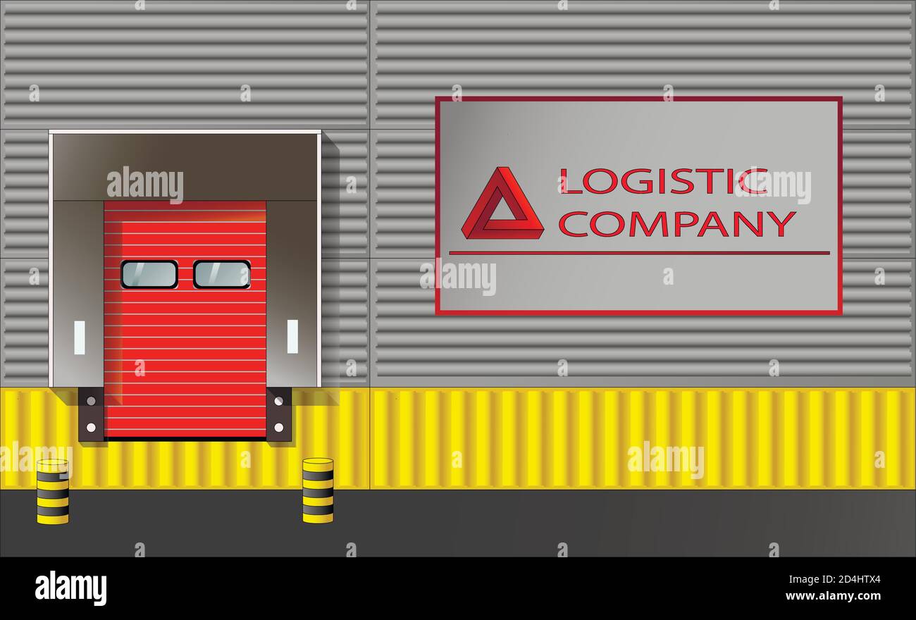 Warehouse exterior loading dock Stock Vector Images - Alamy