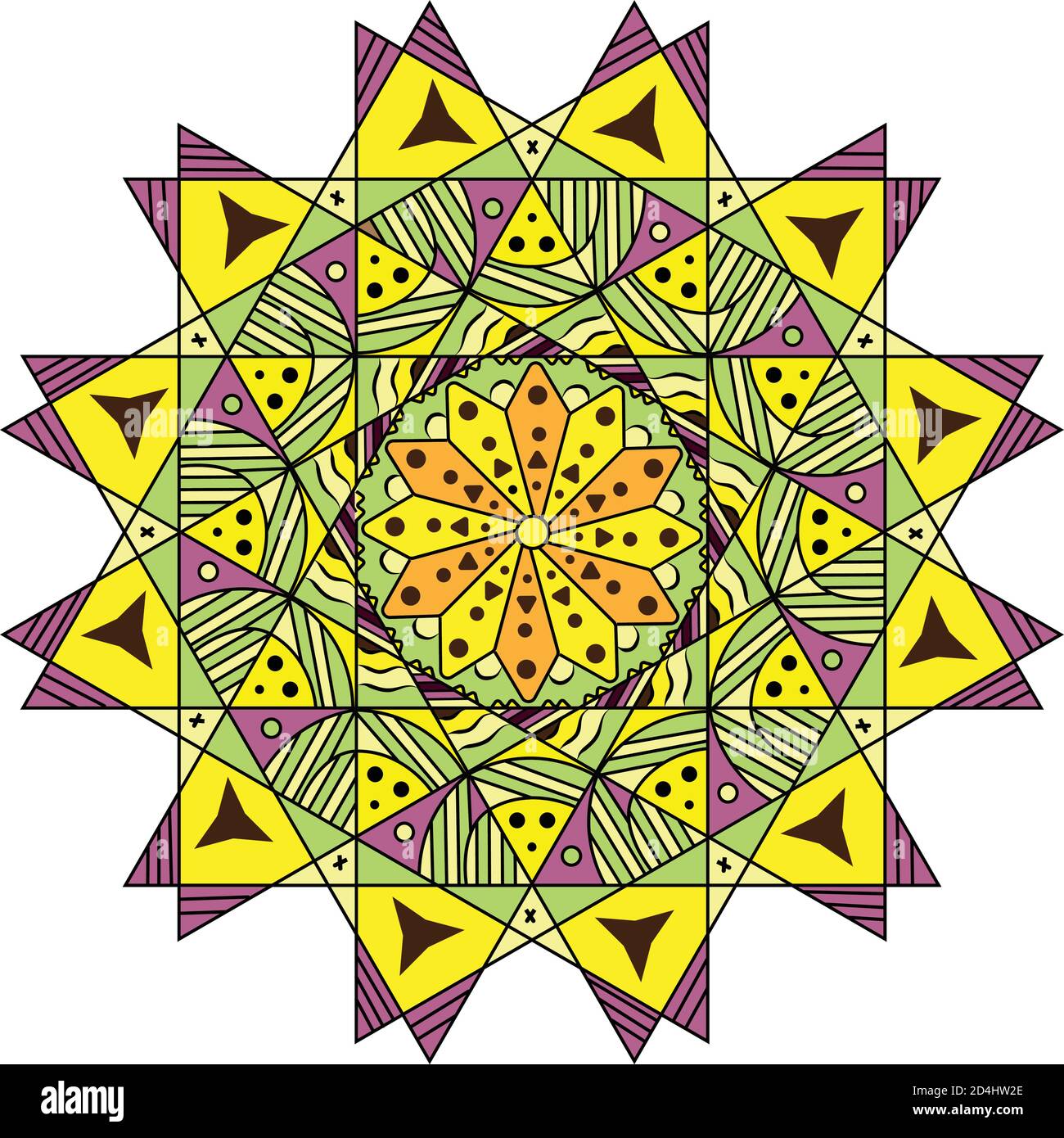 Mandala floral pattern Stock Vector Image & Art - Alamy