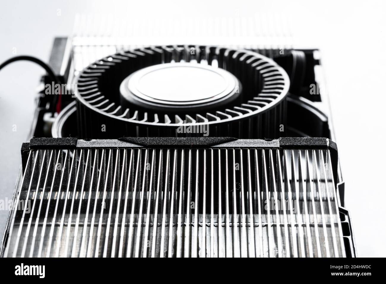 Video Graphics card with powerful GPU isolated on white background ...