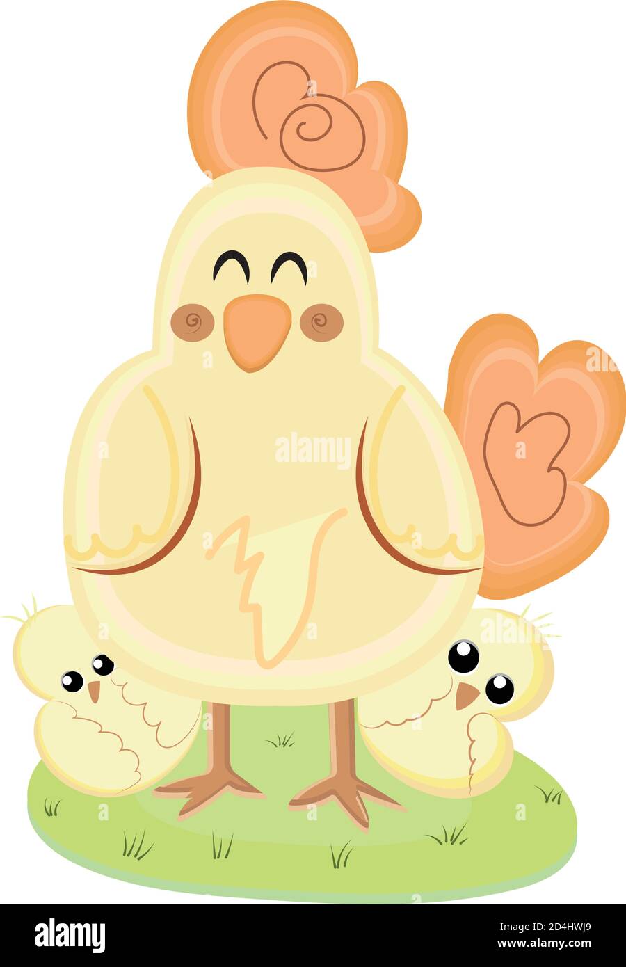 Illustration cute cartoon chicken hen hi-res stock photography and ...