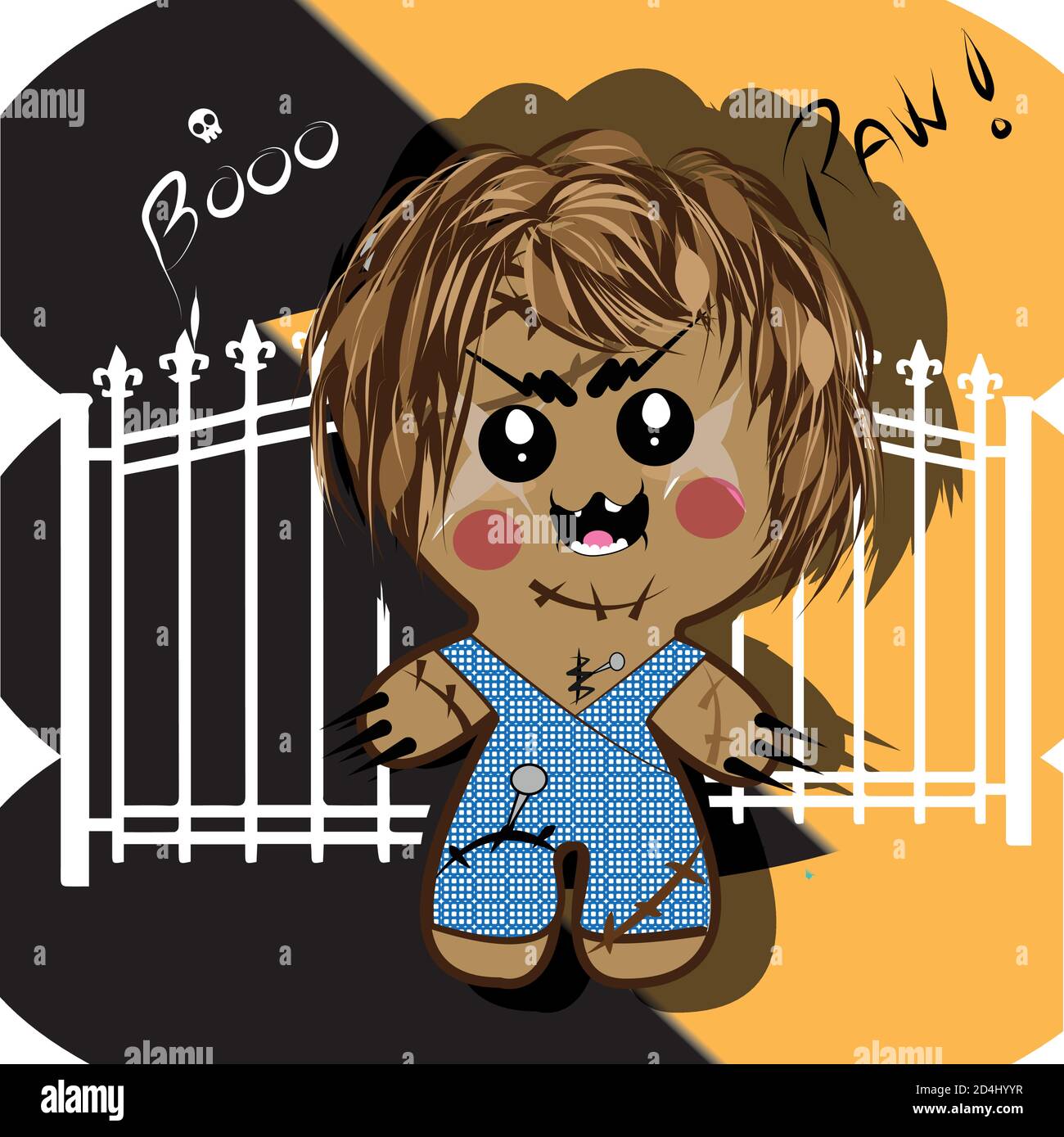 Evil Voodoo Doll Cartoon