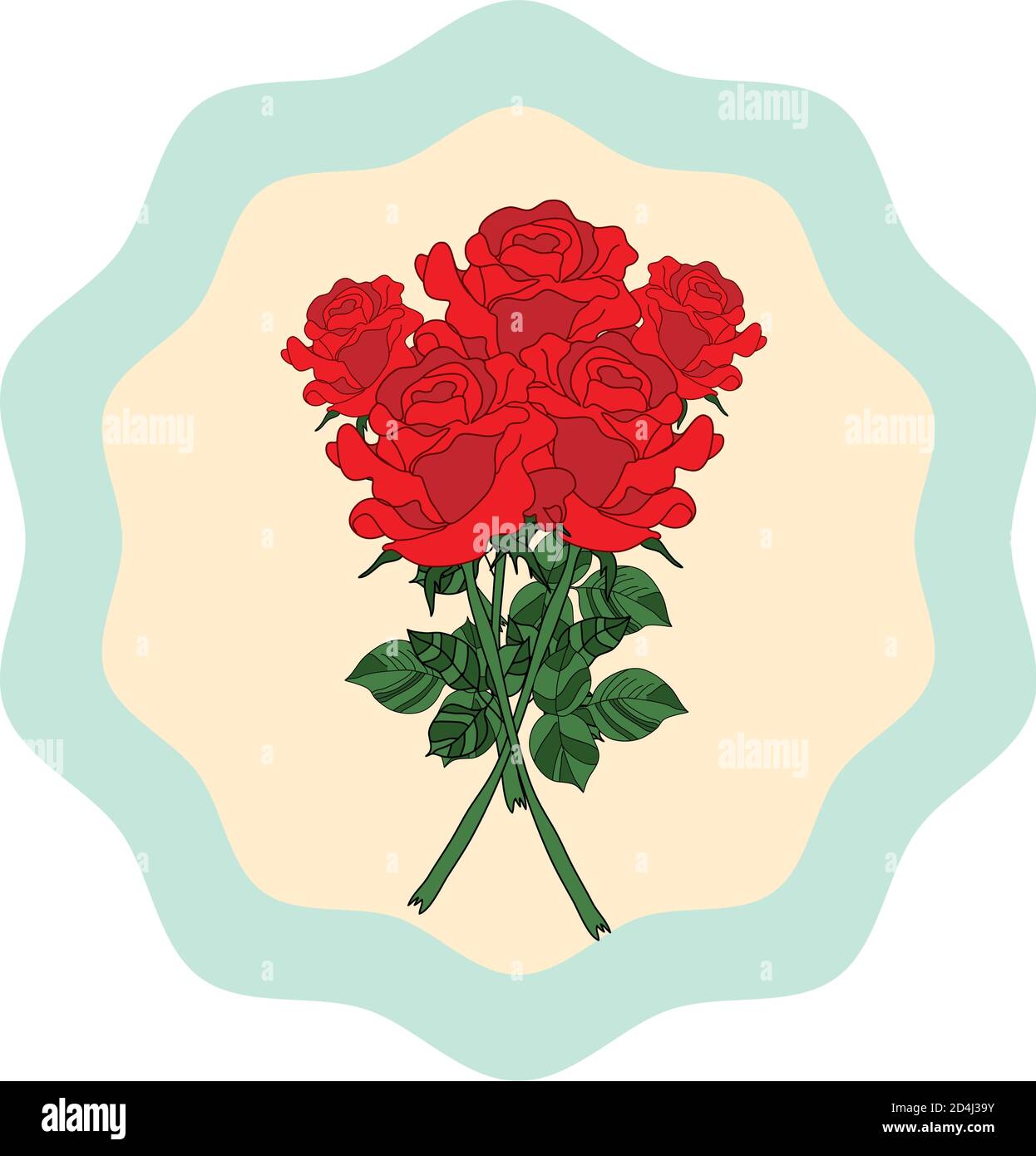 Bouquet of roses Stock Vector Image & Art - Alamy