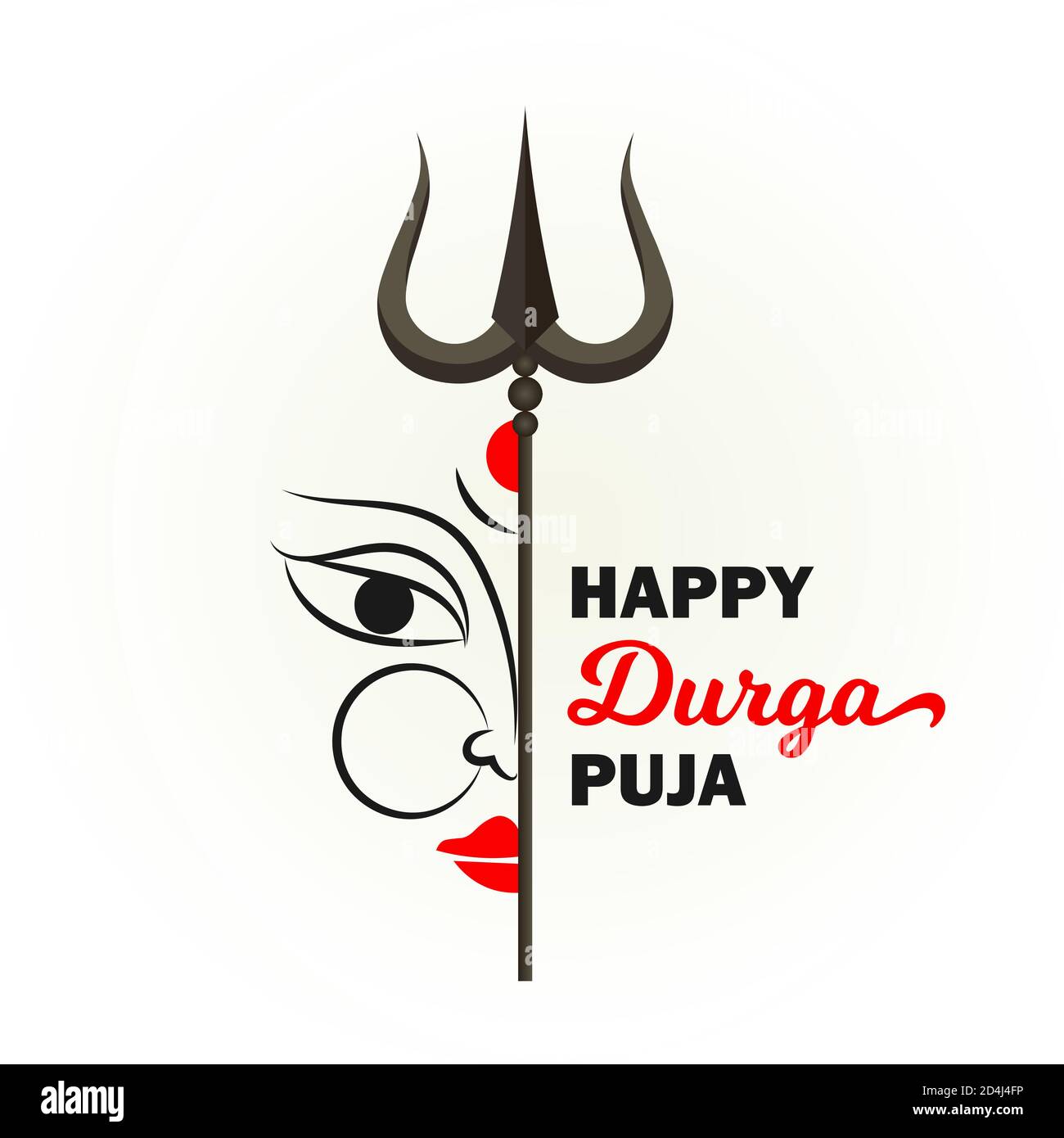 Durga Maa Logo Premium Vector | Happy Durga Puja Social Media Post