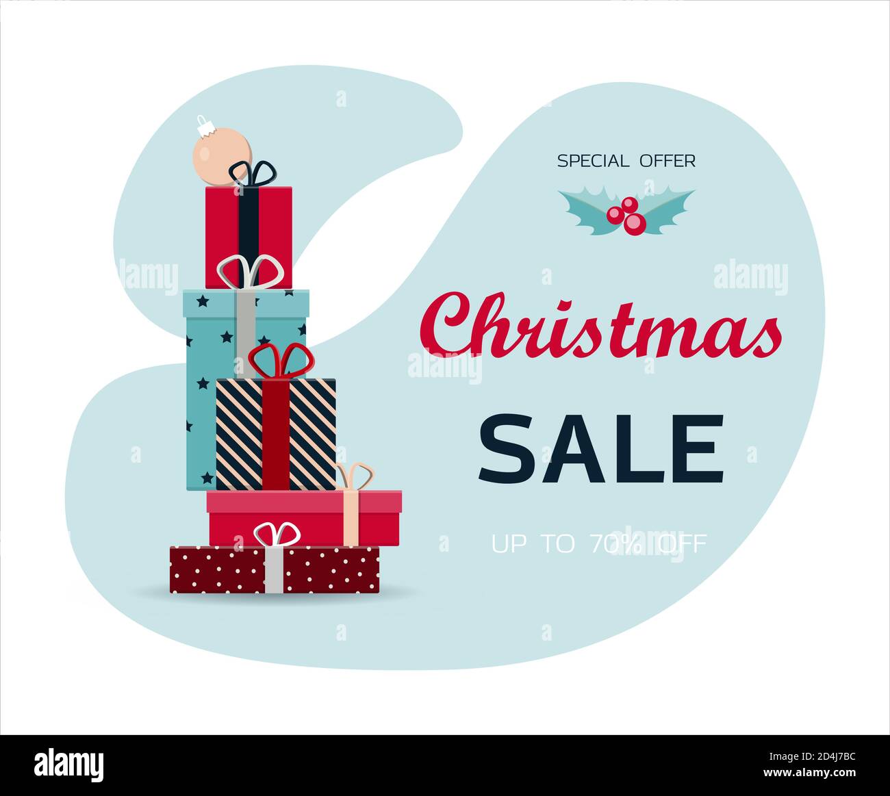 Christmas gifts in market Stock Vector Images - Alamy