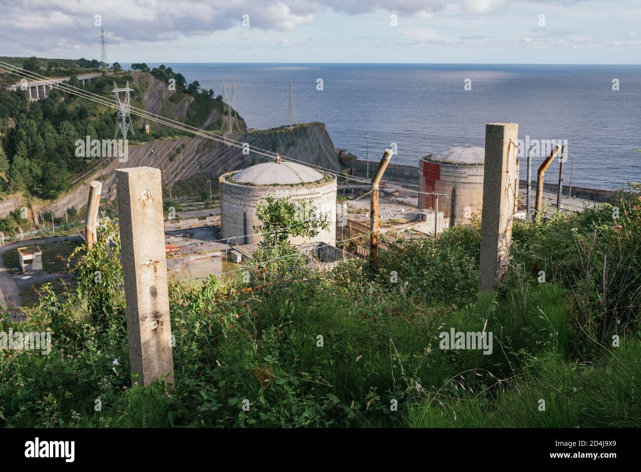 Remains of an old nuclear power plant in the Basque Country, Spain ...