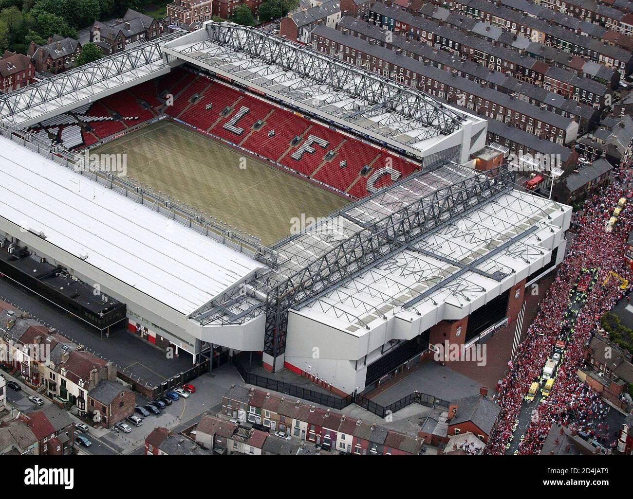 Anfield stadium aerial view hi-res stock photography and images - Alamy