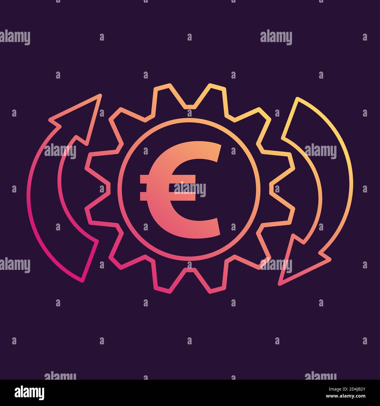 Convert euro exchange icon. Money transfer.Mobile application Stock ...