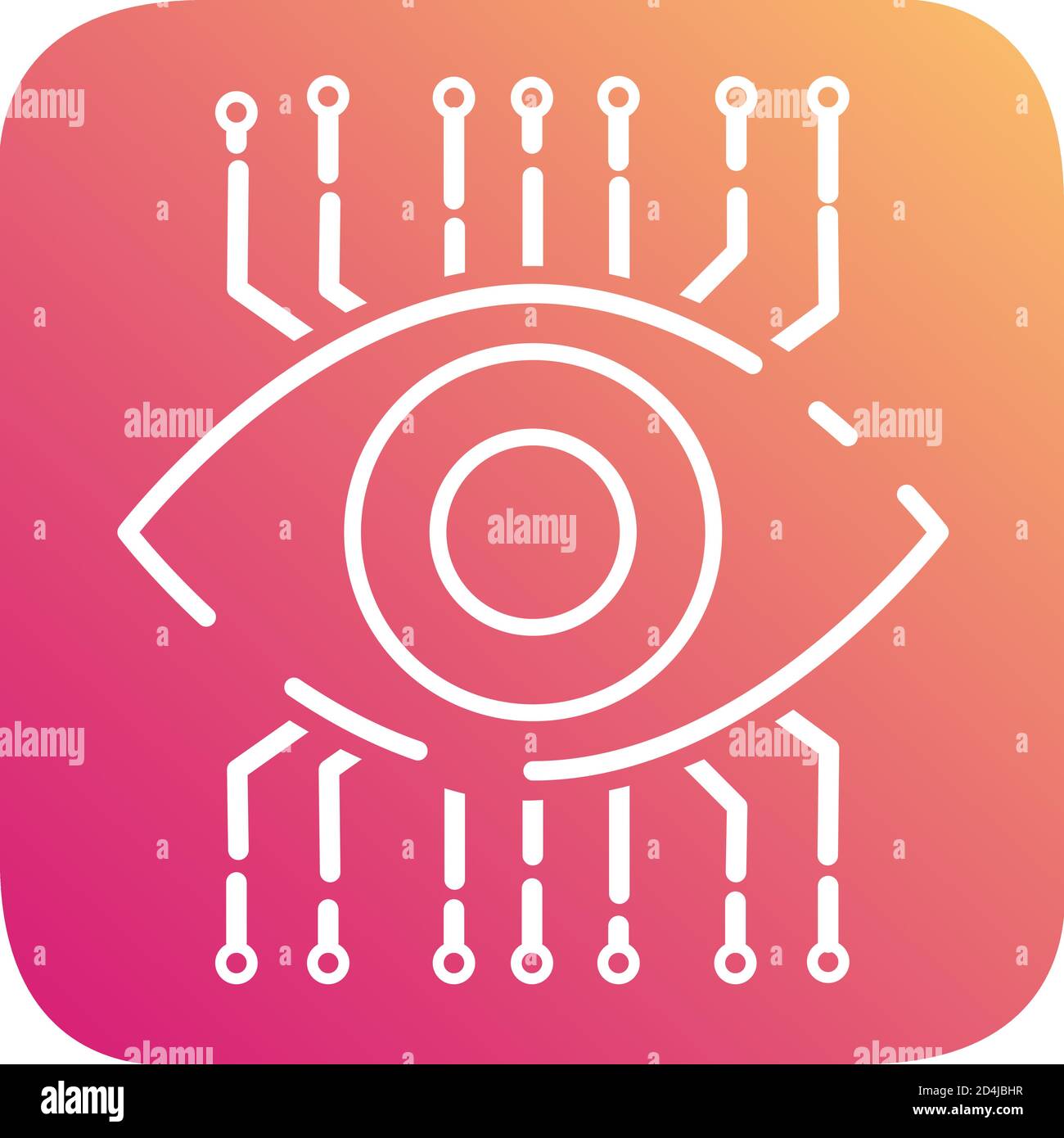 Digital internet vision. Security technology. Cyber eye surveillance ...