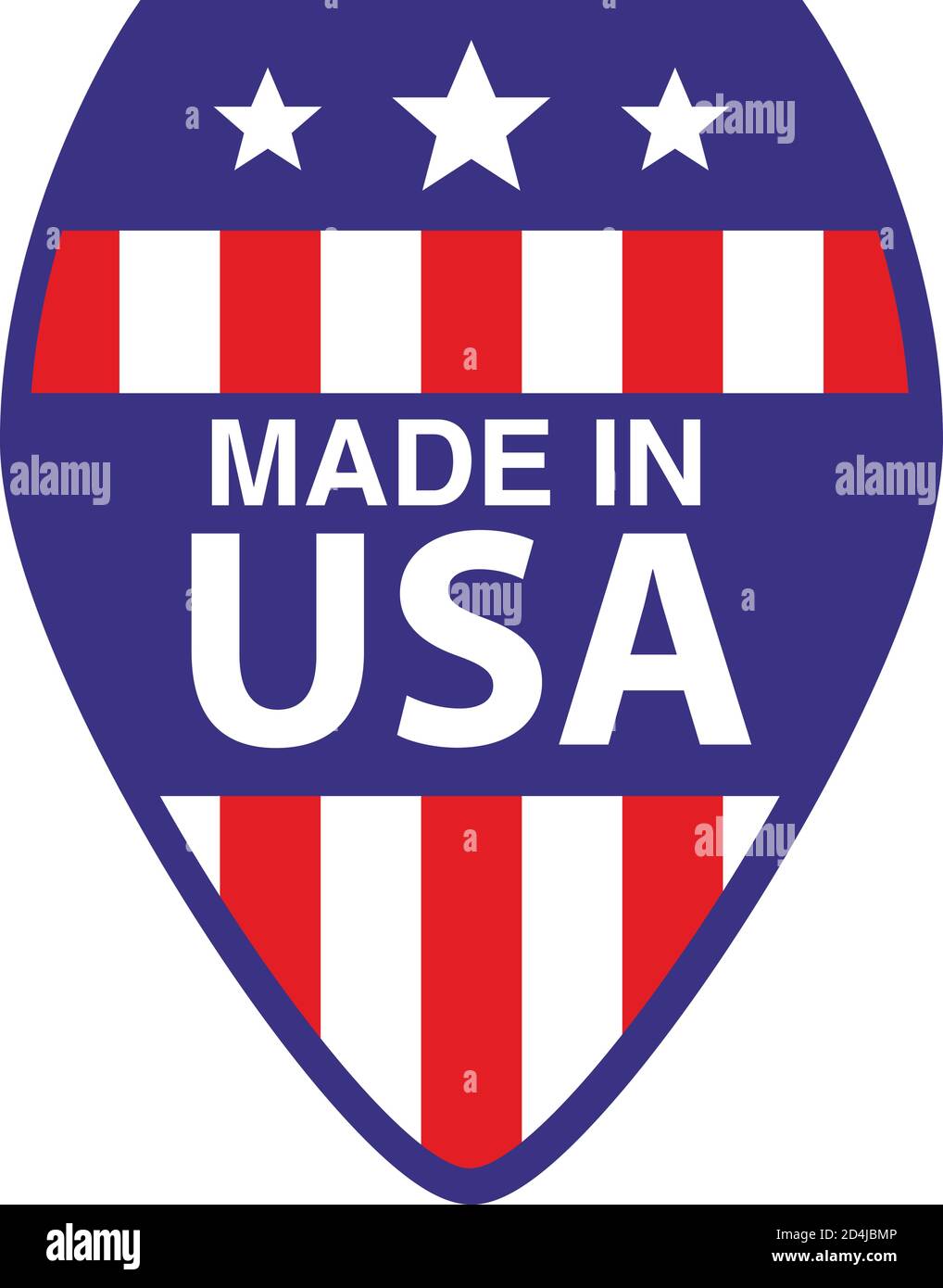 Made in USA sign.Shield checkmark color of American flag Stock Vector ...