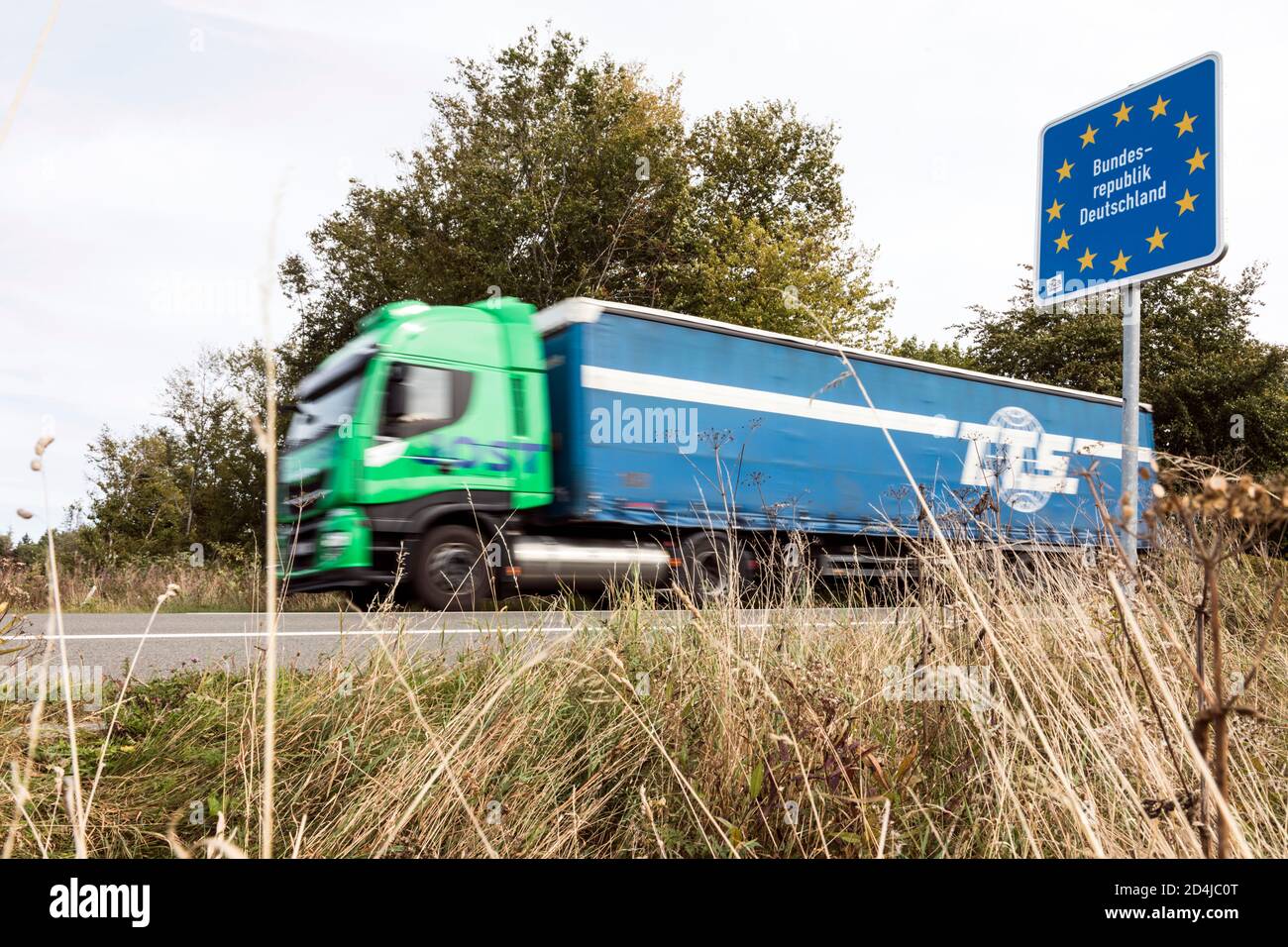 State border Germany Belgium in the northern Eifel near Monschau ...