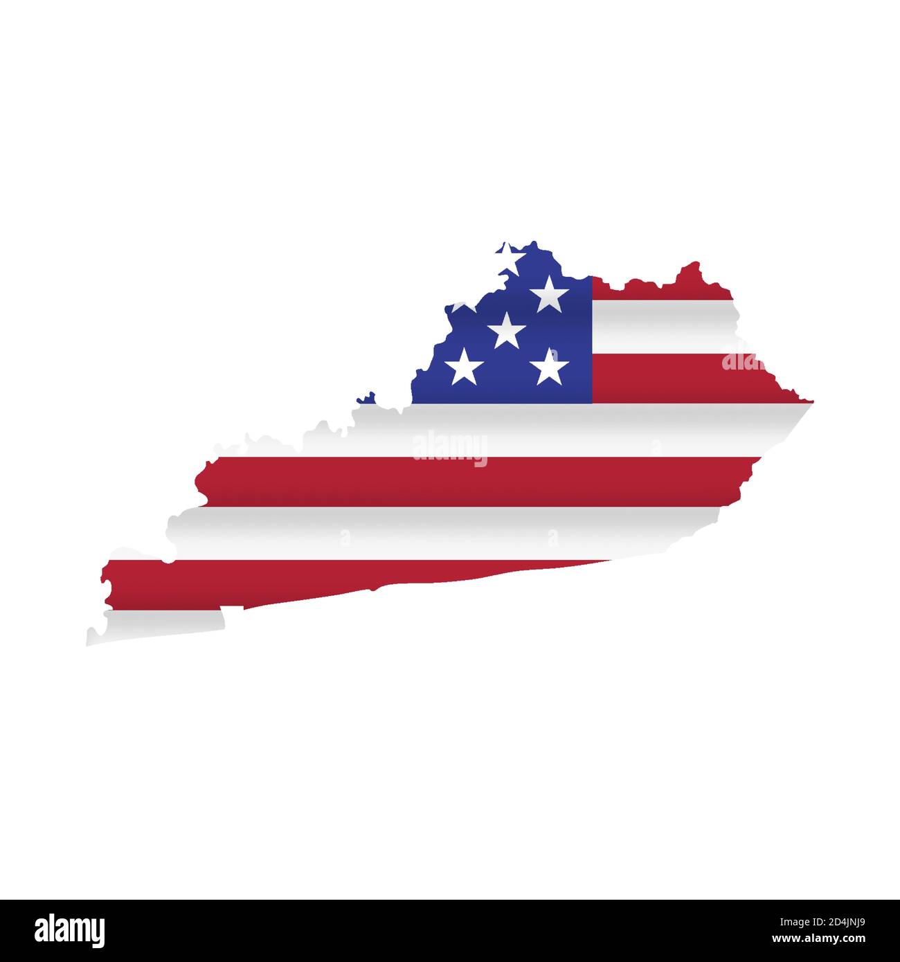 Kentucky US state flag map vector isolated Stock Vector Image & Art - Alamy