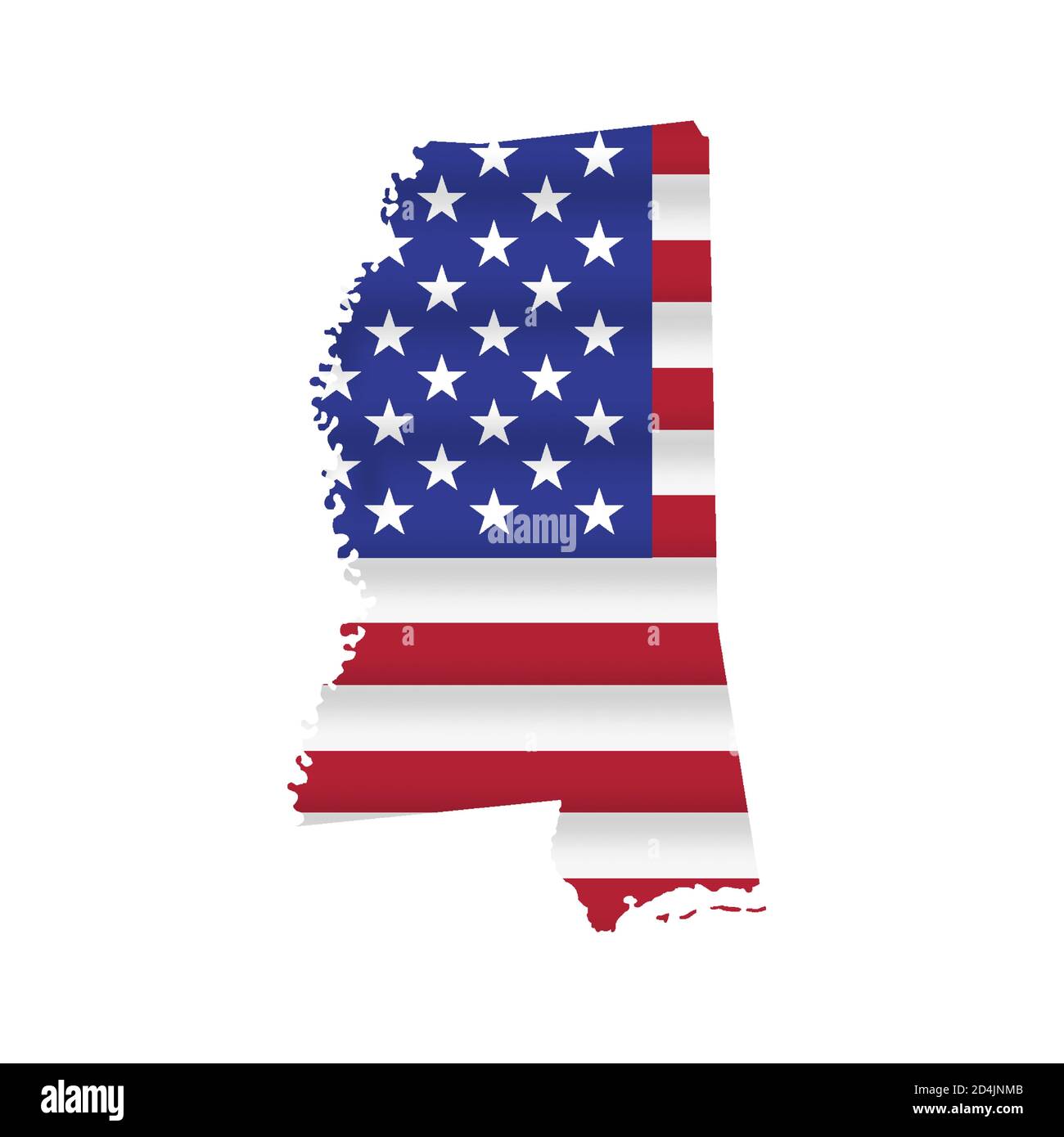 Mississippi US state flag map vector isolated Stock Vector Image & Art ...