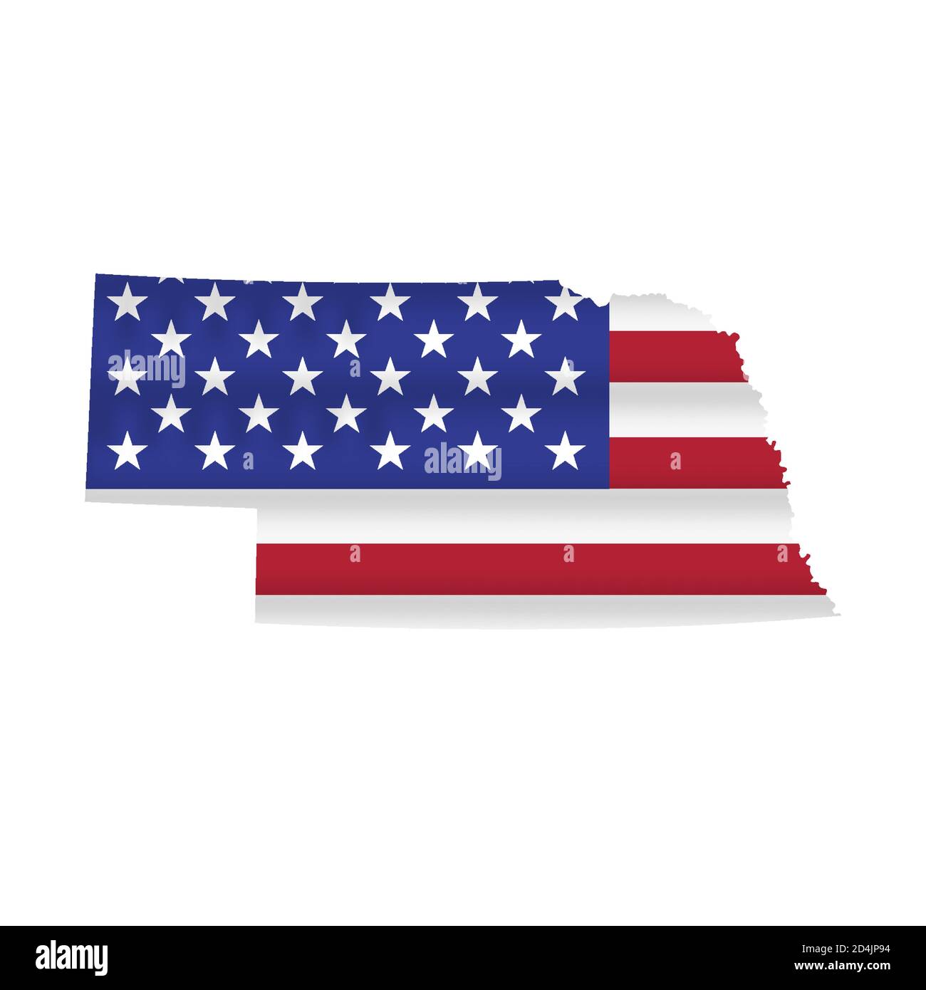 Nebraska US state flag map vector isolated Stock Vector Image & Art - Alamy