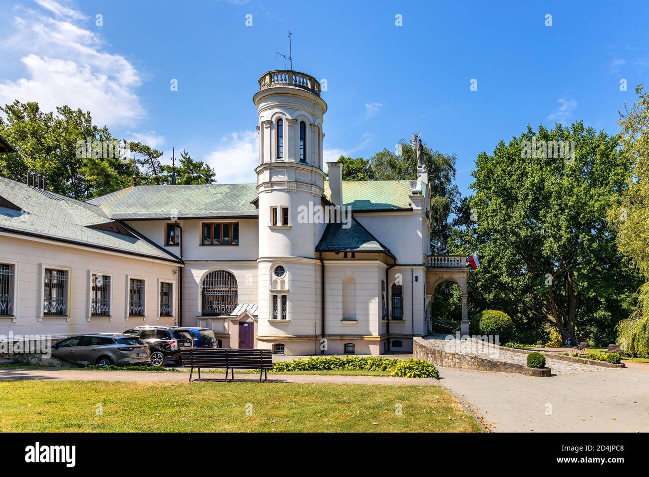 Oblegorek, Swietokrzyskie / Poland - 2020/08/16: Side view of historic ...
