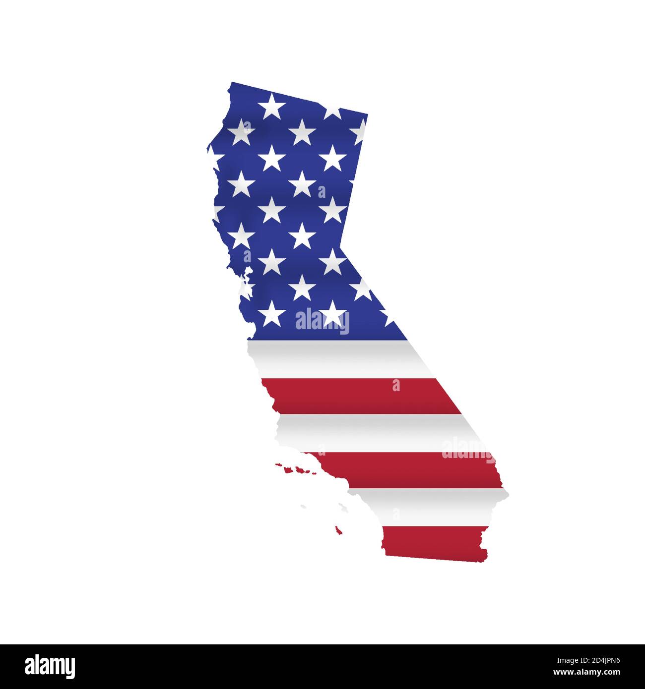 California US state flag map vector isolated Stock Vector Image & Art ...