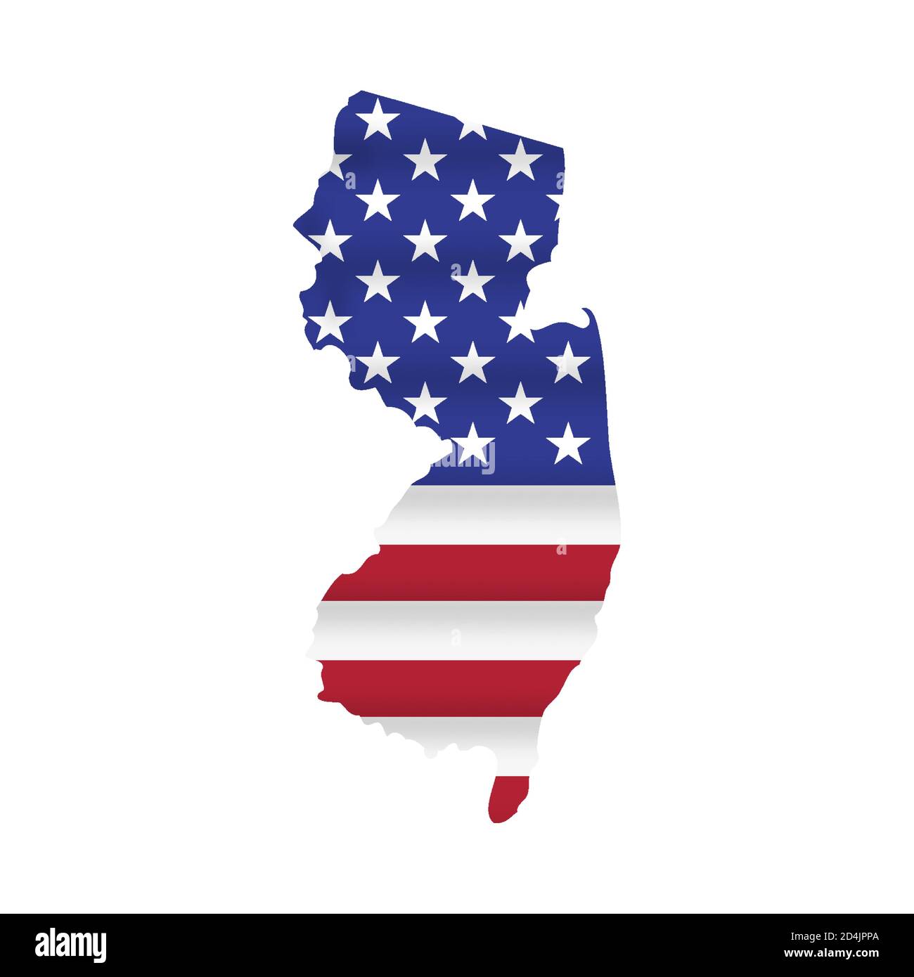 New Jersey US state flag map vector isolated Stock Vector Image & Art ...