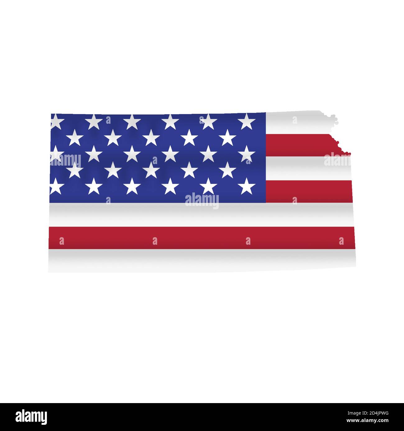 Kansas US state flag map vector isolated Stock Vector Image & Art - Alamy