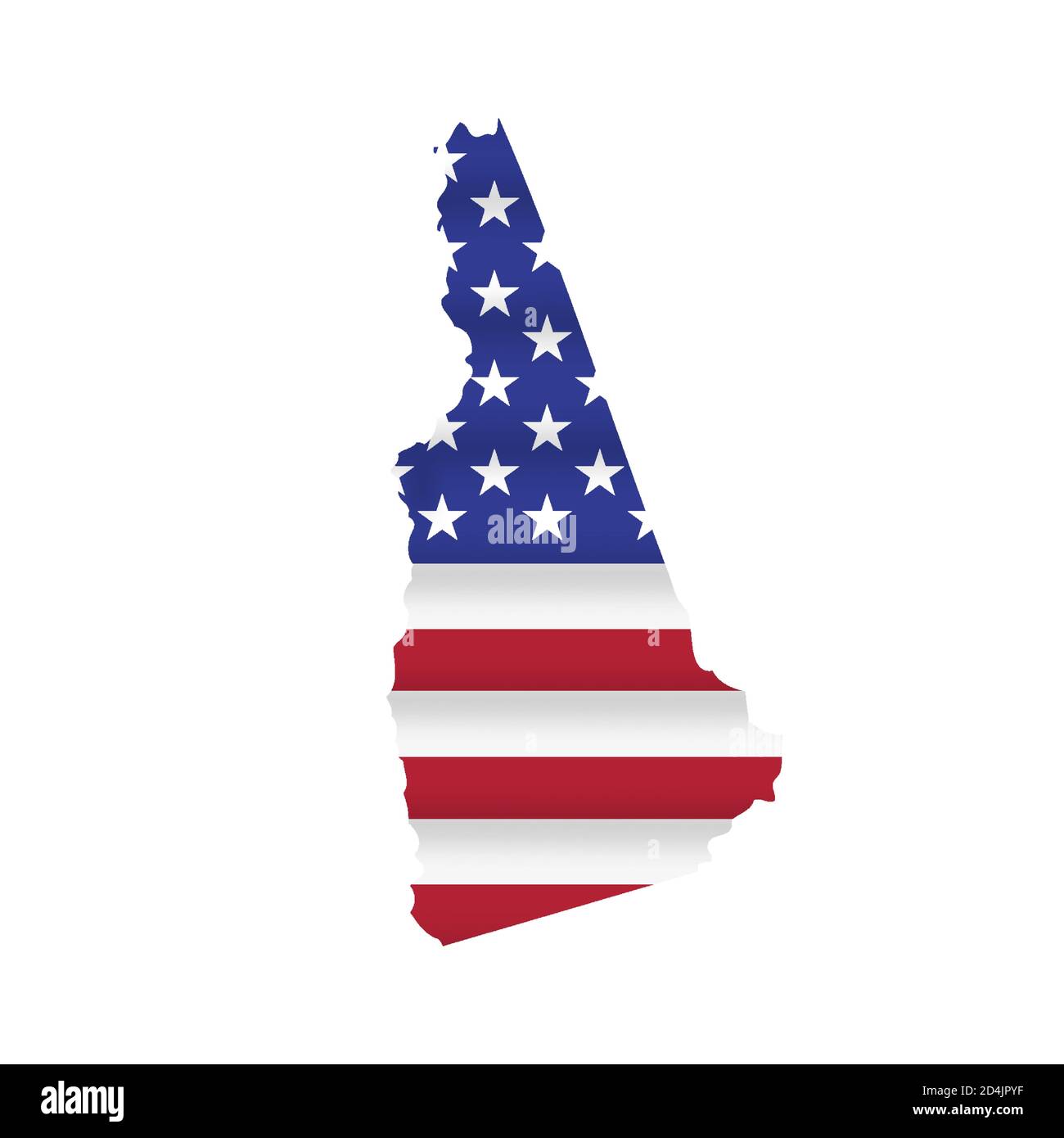 New Hampshire US state flag map vector isolated Stock Vector Image ...