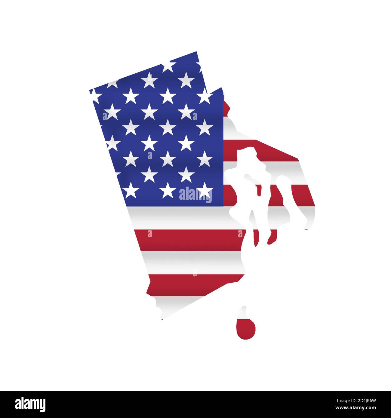 Rhode Island US state flag map vector isolated Stock Vector Image & Art ...