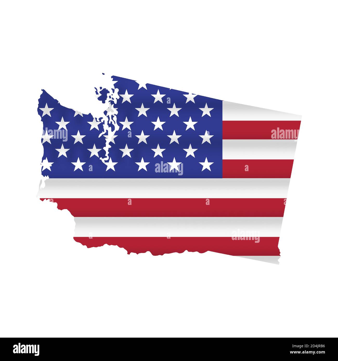 Washington US state flag map vector isolated Stock Vector Image & Art ...