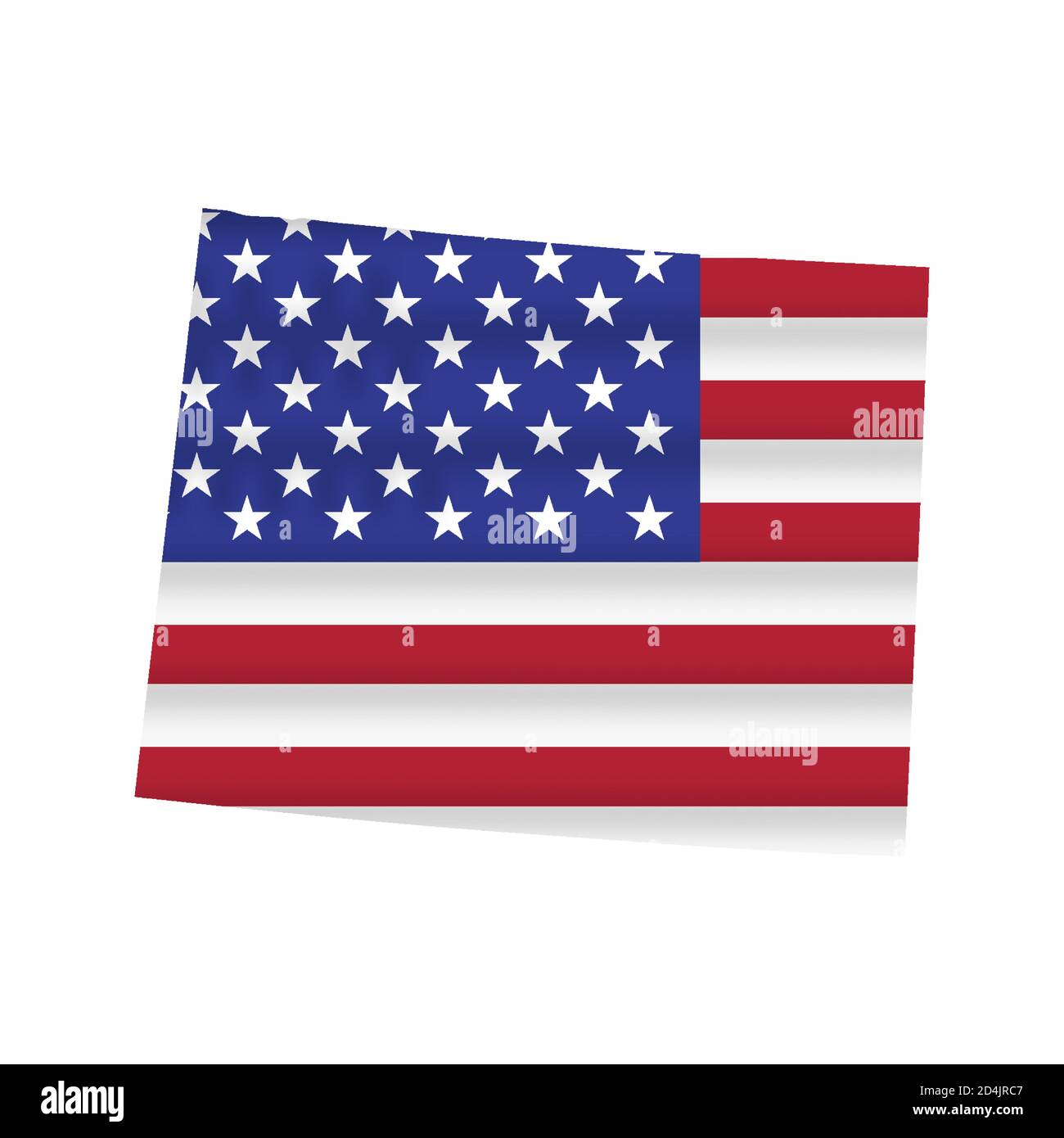 Wyoming US state flag map vector isolated Stock Vector Image & Art - Alamy