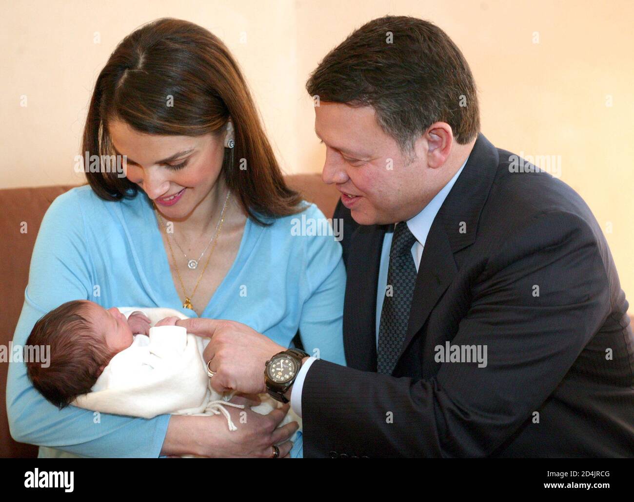 Jordan queen rania with princess iman and princess salma hi-res stock ...