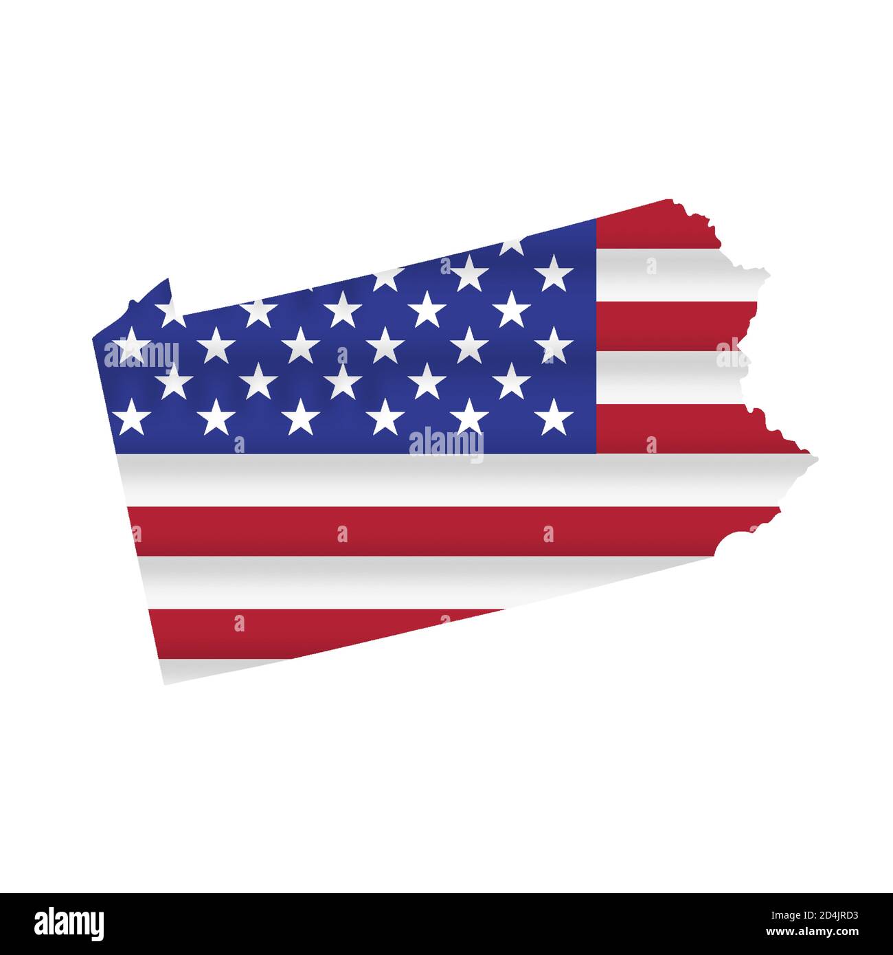 Pennsylvania US state flag map vector isolated Stock Vector Image & Art ...