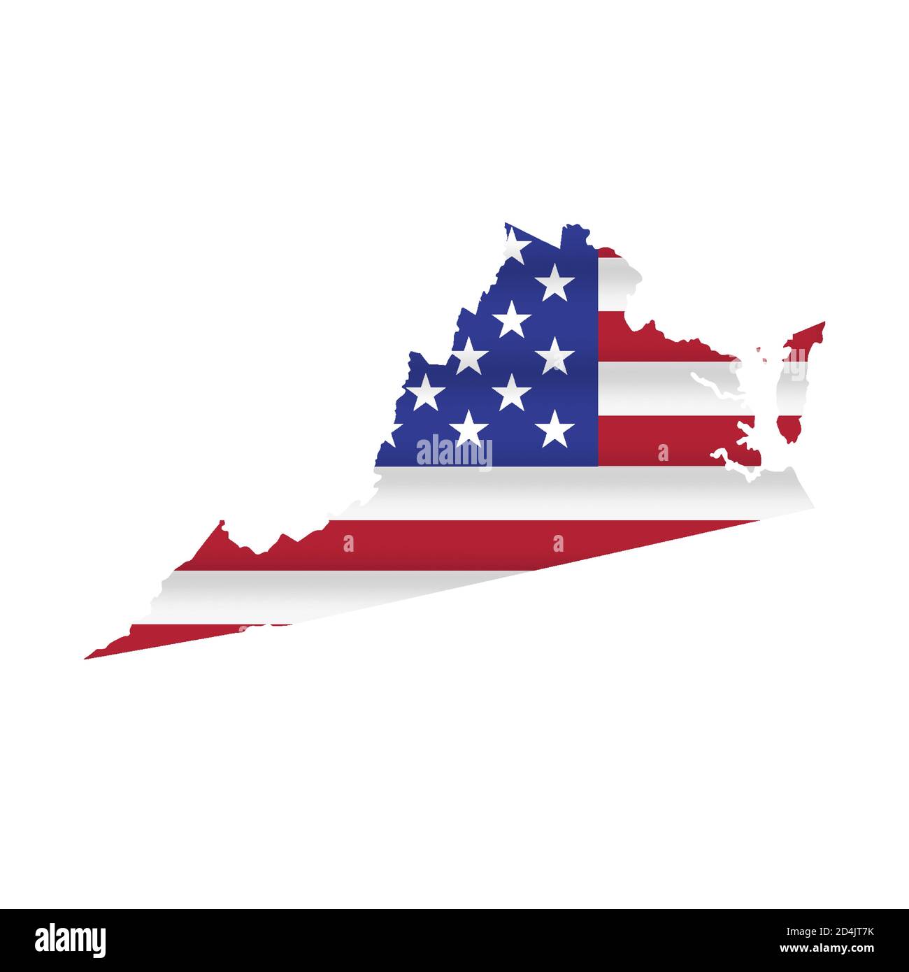 Virginia US state flag map vector isolated Stock Vector Image & Art - Alamy