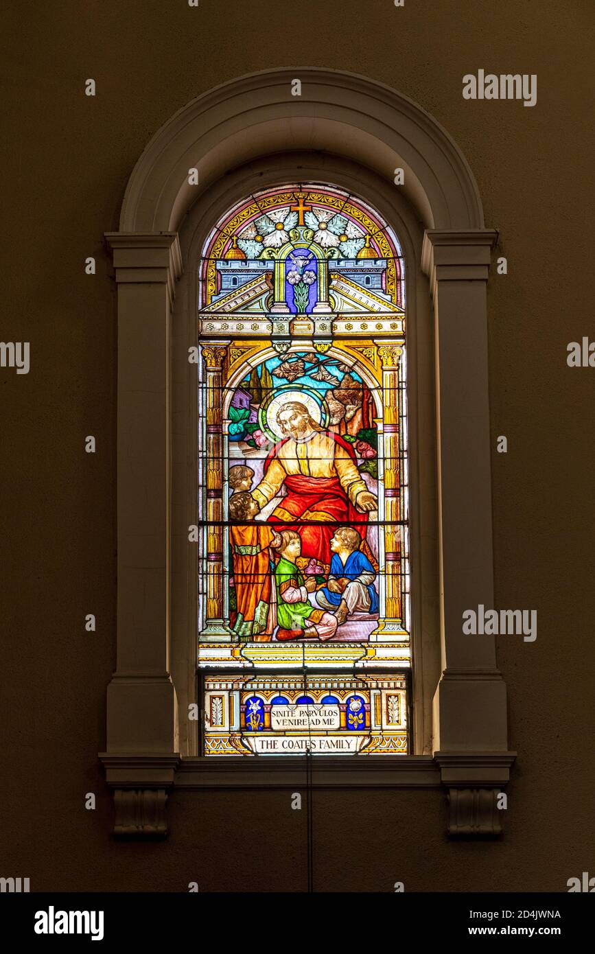 Stained glass windows faith hope hi-res stock photography and images ...