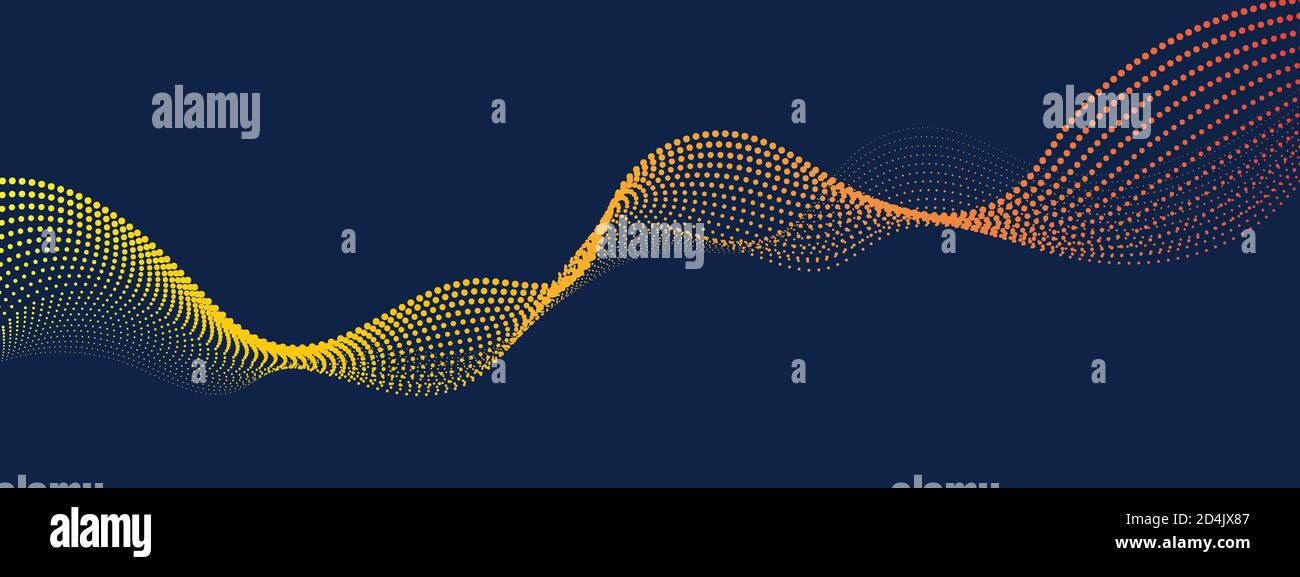 Abstract digital wave of particles. Vector illustration Stock Vector ...