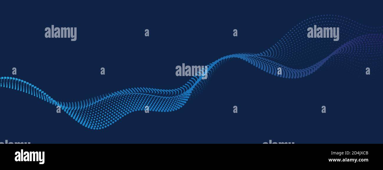 Abstract digital wave of particles. Vector illustration Stock Vector ...