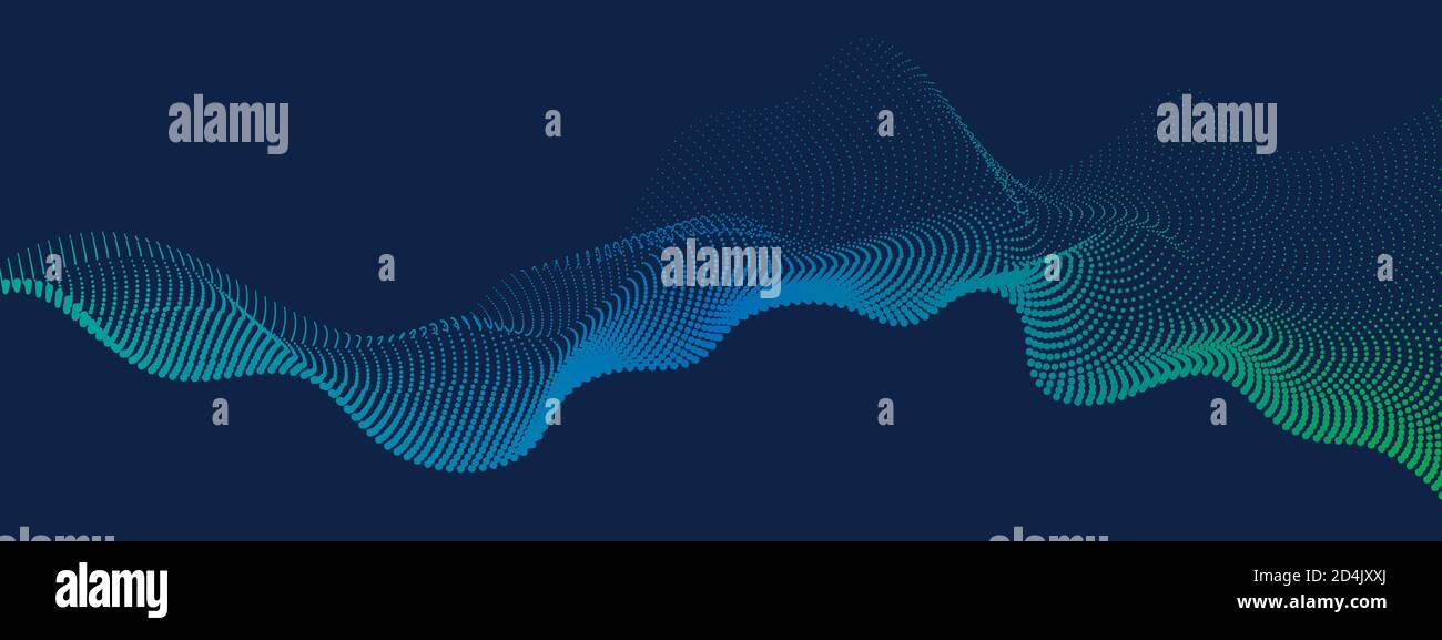Abstract digital wave of particles. Vector illustration Stock Vector ...