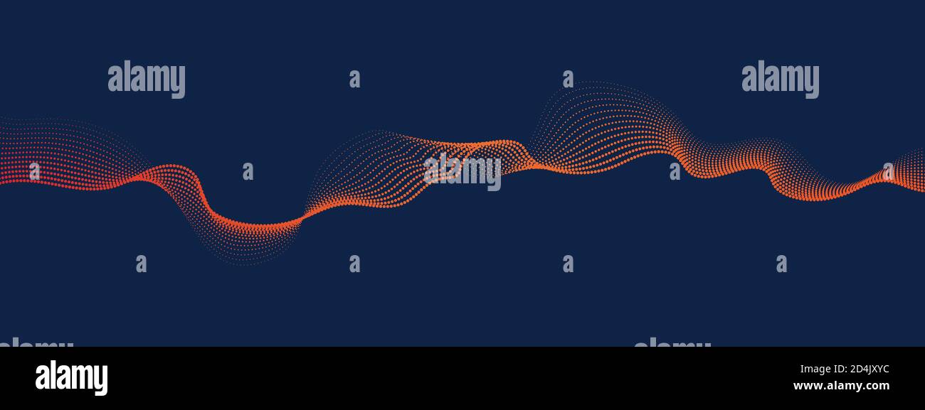 Abstract digital wave of particles. Vector illustration Stock Vector ...