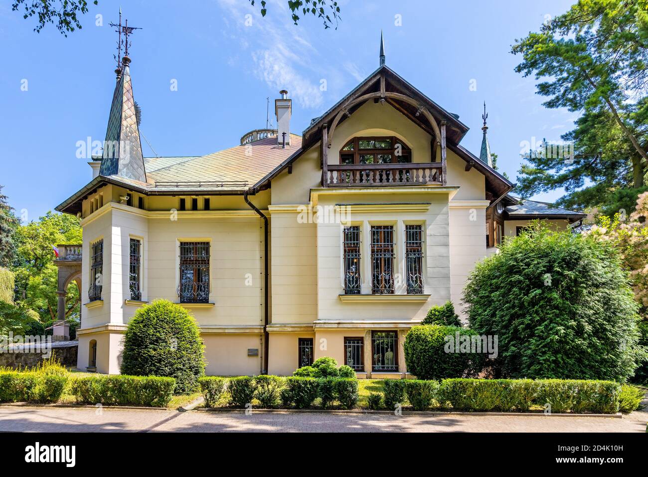 Oblegorek, Swietokrzyskie / Poland - 2020/08/16: Side view of historic ...