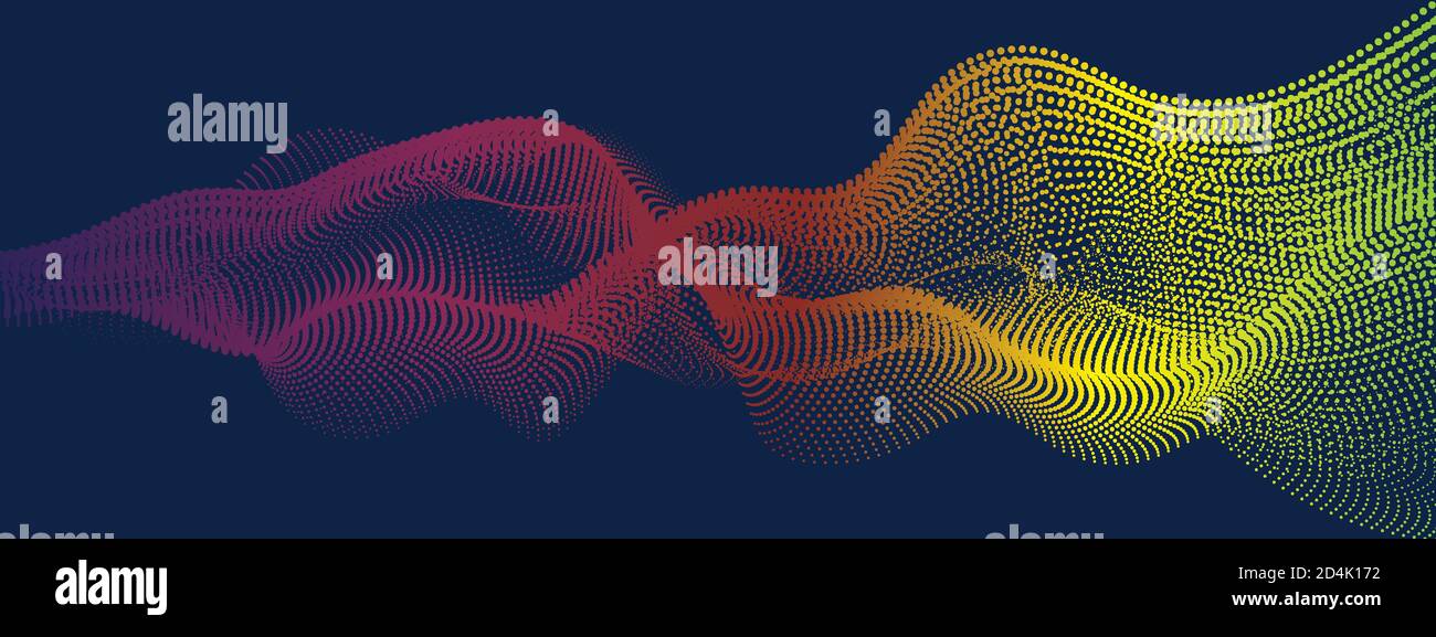 Abstract digital wave of particles. Vector illustration Stock Vector ...