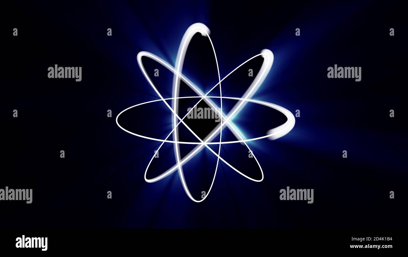 atom abstract light model, 3d illustration render Stock Photo - Alamy