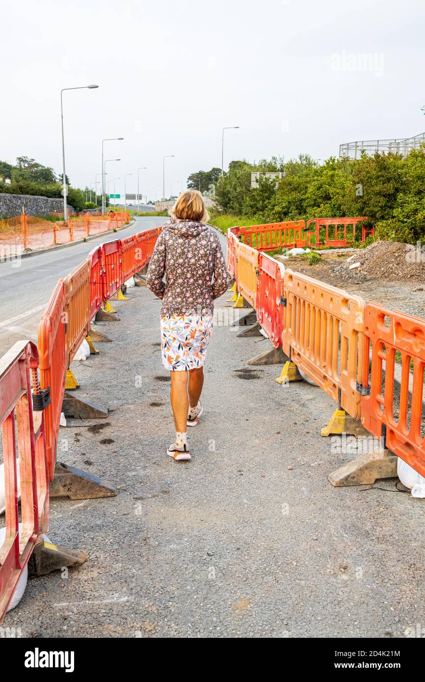 Pedestrian walkway barriers hi-res stock photography and images - Alamy
