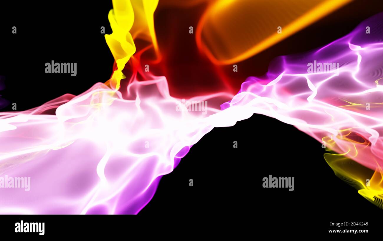 color canvas smoke, abstract 3d particle illustration Stock Photo - Alamy