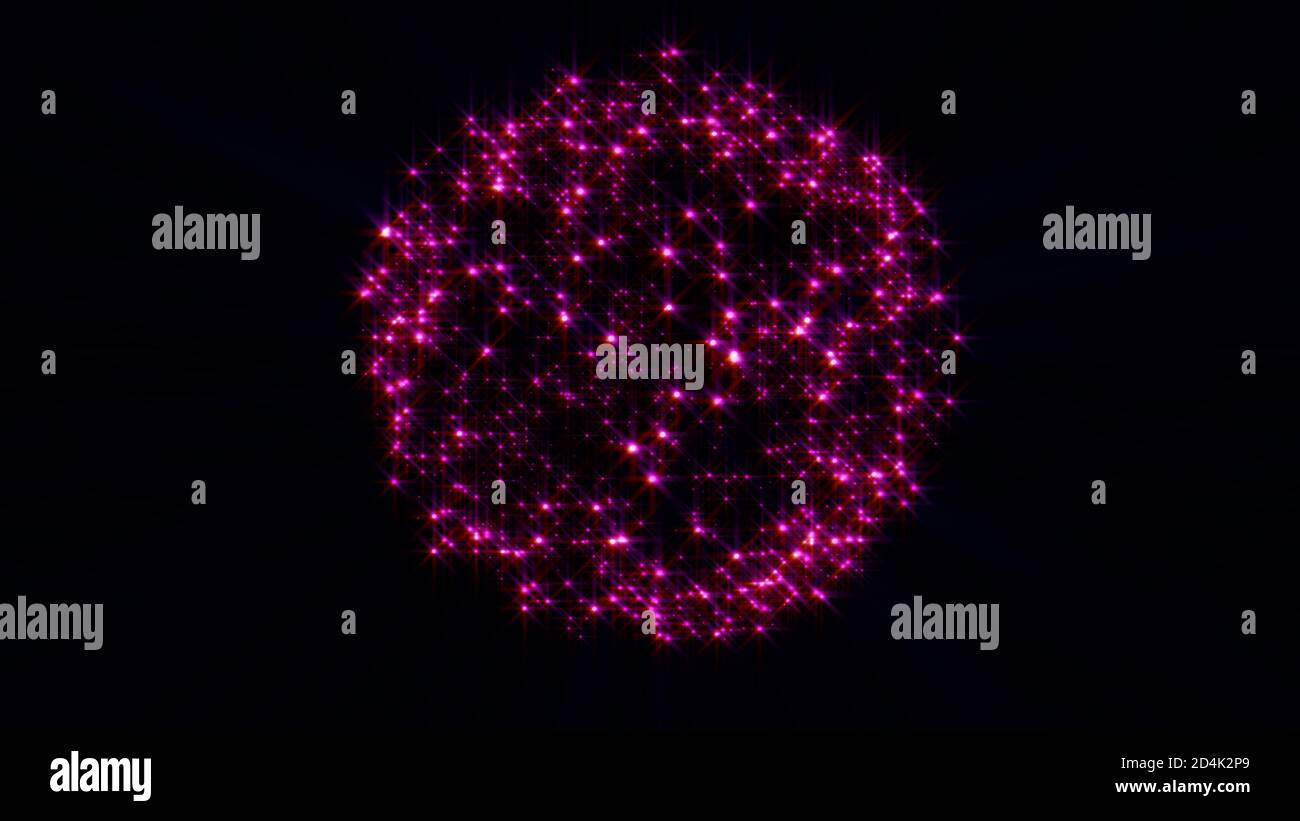 fireworks ball explosion, abstract light 3d illustration render Stock ...