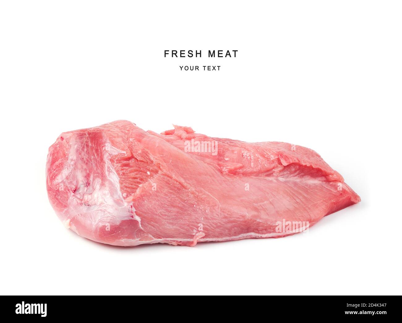 Turkey fillet isolated on a white background Stock Photo - Alamy